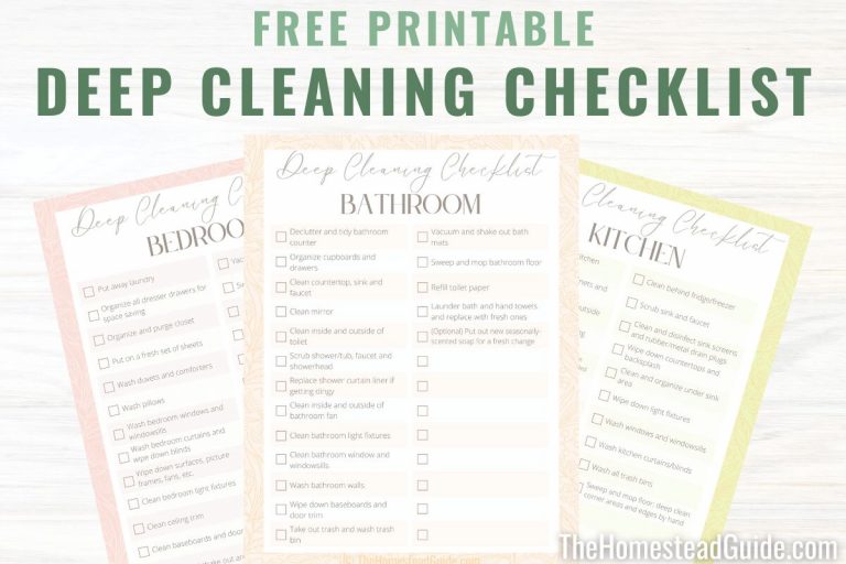 The Ultimate Whole-Home Deep Cleaning Checklist (+ FREE Printable Pack ...